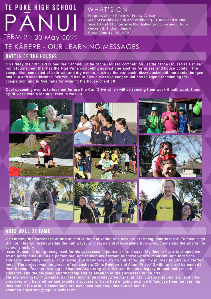 Panui Issue 5 2022 – Te Puke High School