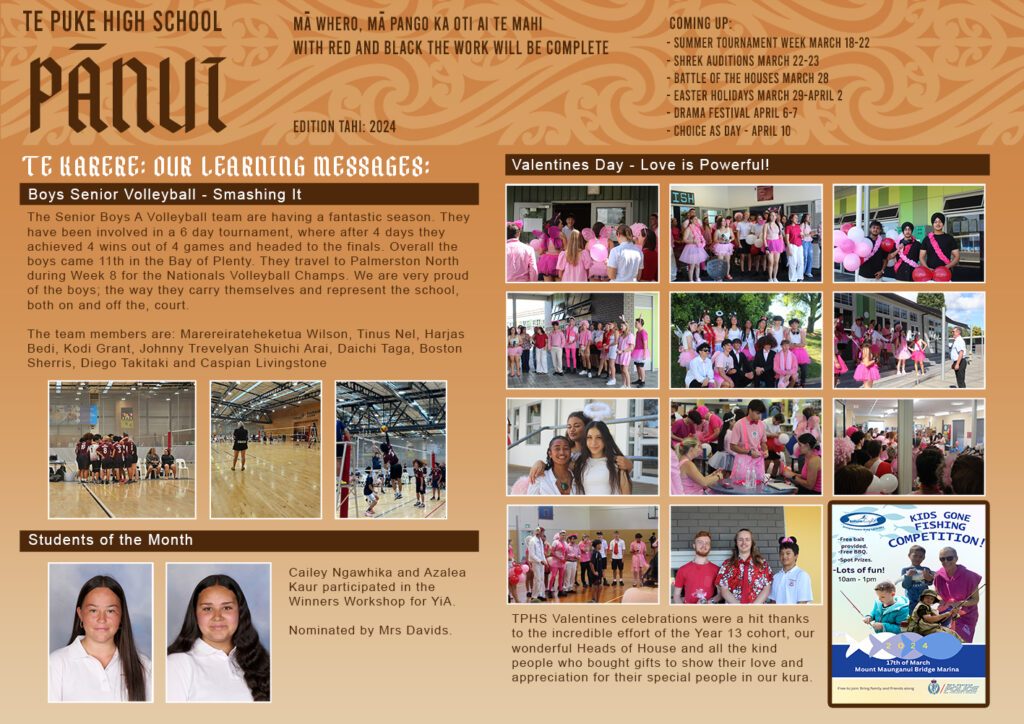 Panui Edition 1 2024 – Te Puke High School